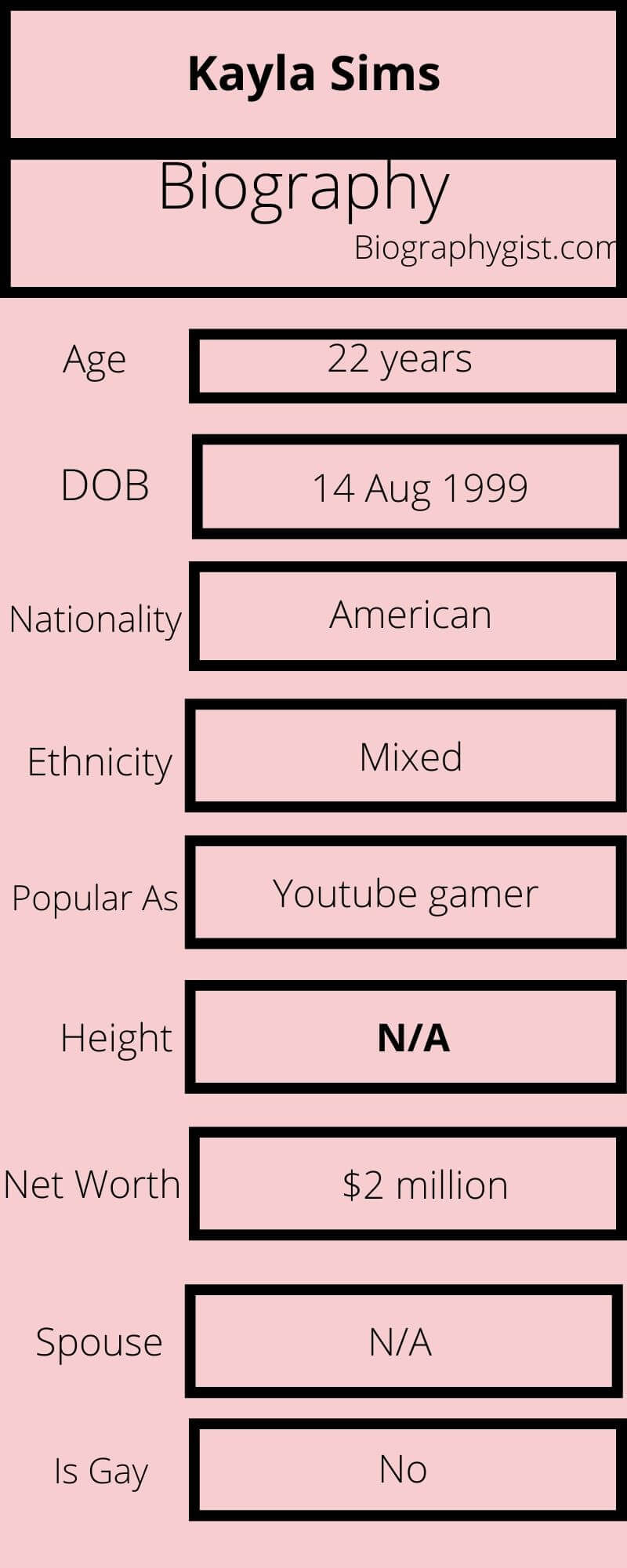 Kayla Sims Wiki, Age, Boyfriend, Net Worth, Height, Ethnicity, Career